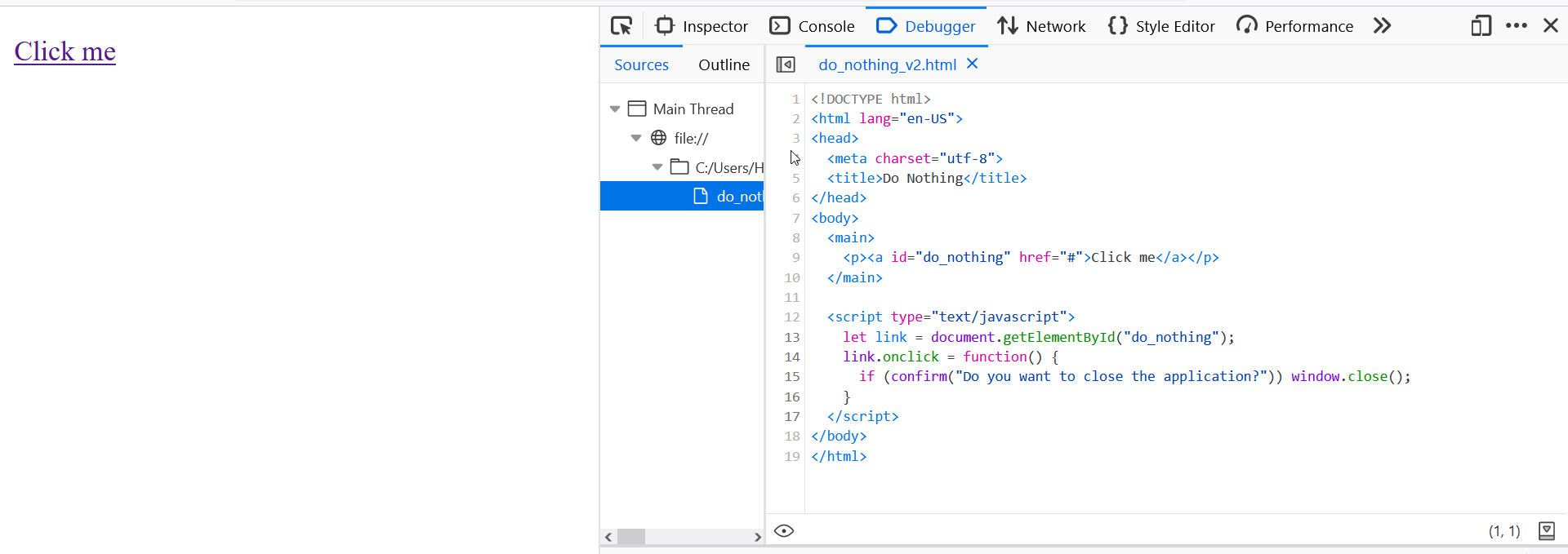 Define Do Nothing To Keep User On The Same Page In Javascript Delft Stack